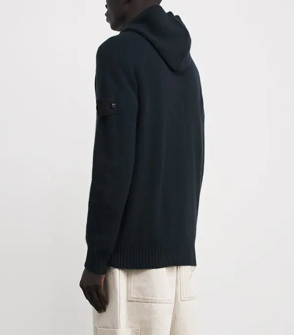 Stone Island Cashmere Zip-up Ghost Hoodie
