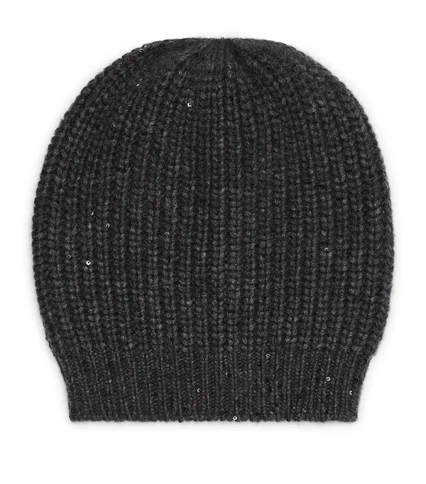 Brunello Cucinelli Cashmere-silk Beanie - Black