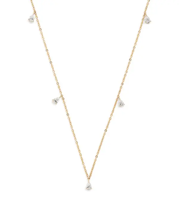 Harrods 18k Yellow And Diamond Necklace - Gold