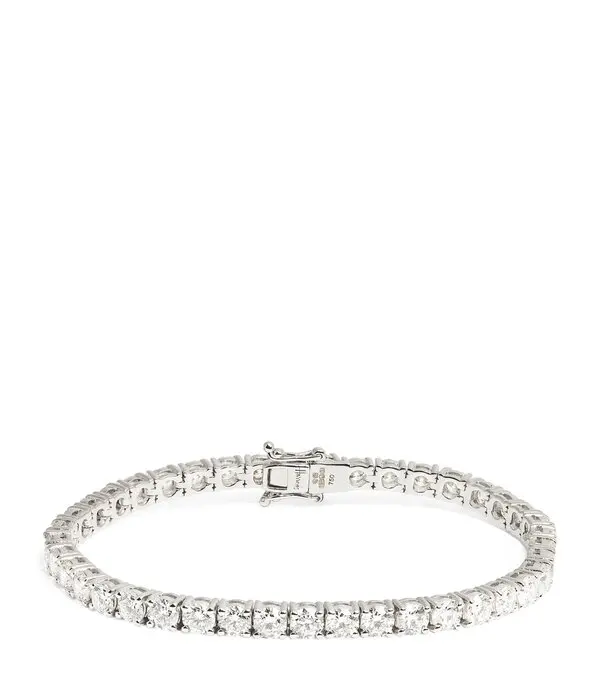Harrods Gold And Diamond Tennis Bracelet - White