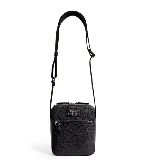 Polo Ralph Lauren Pebbled Leather Cross-body Bag - Black