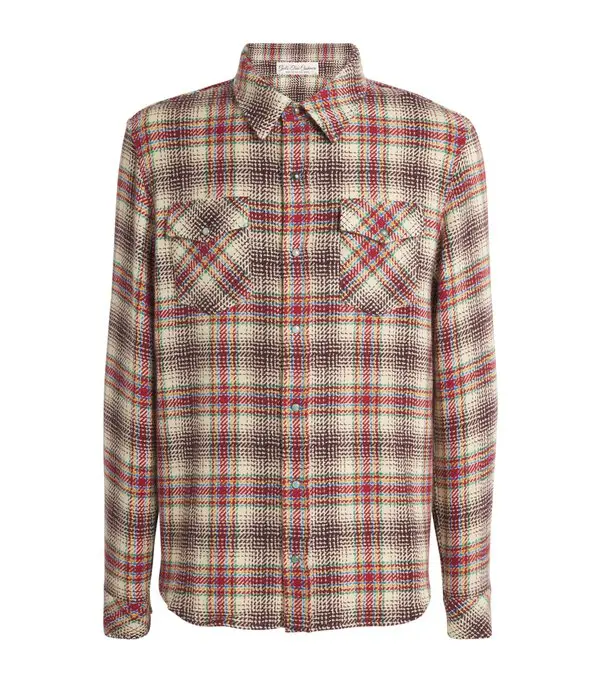 GOD'S TRUE CASHMERE Cashmere Tartan Overshirt - Orange