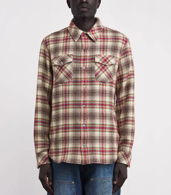 GOD'S TRUE CASHMERE Cashmere Tartan Overshirt - Orange