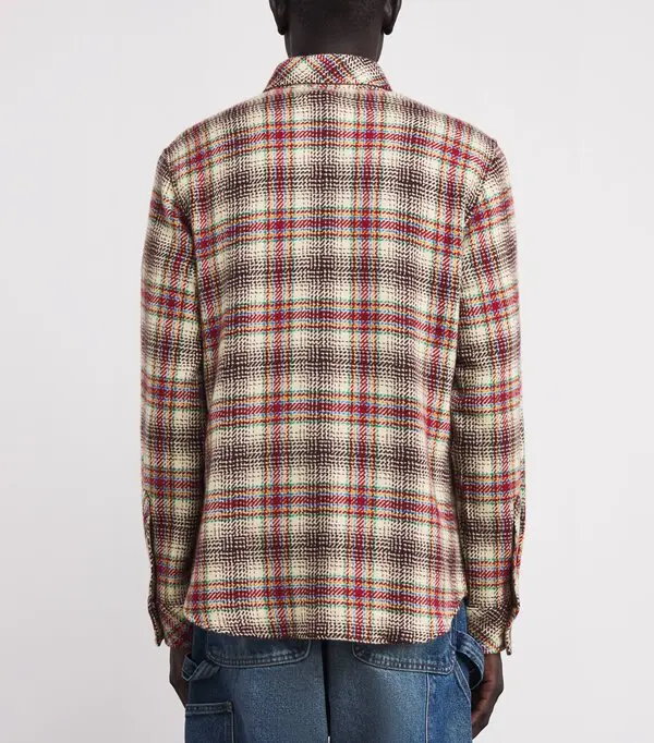 GOD'S TRUE CASHMERE Cashmere Tartan Overshirt - Orange