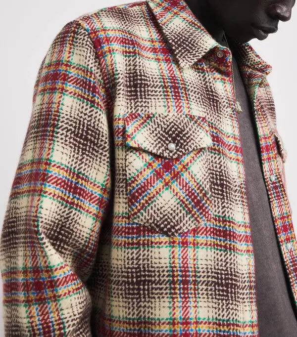 GOD'S TRUE CASHMERE Cashmere Tartan Overshirt - Orange