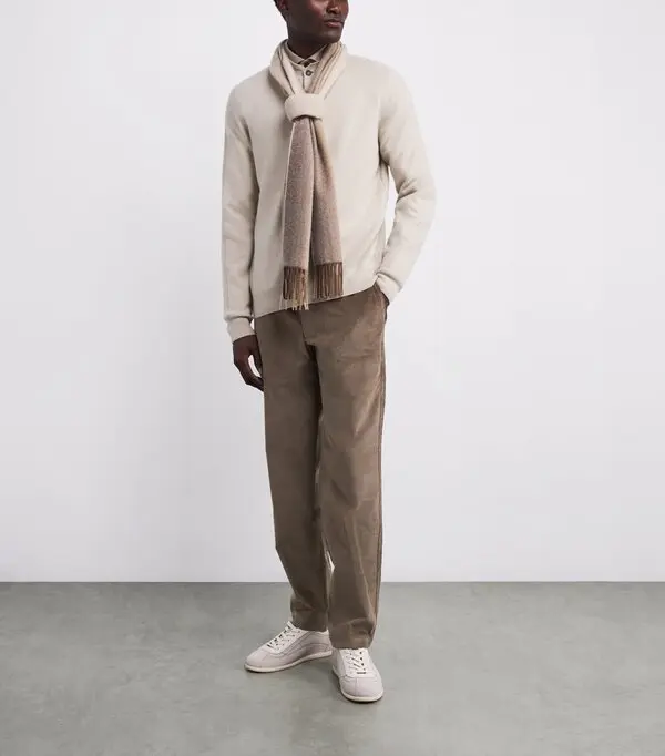 Sease Cotton-blend Corduroy Drawstring Trousers - Grey