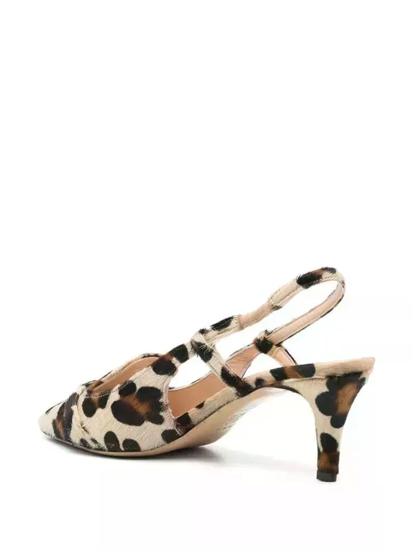 P.a.r.o.s.h 70mm Leopard-print Slingback Pumps - Neutrals