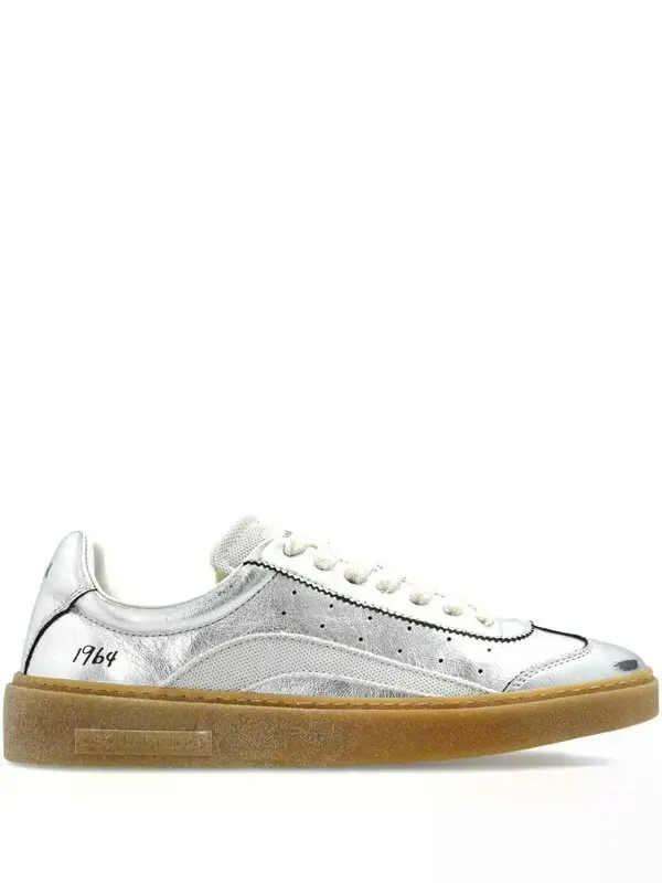 Dsquared2 Rider Leather Sneakers - Metallic