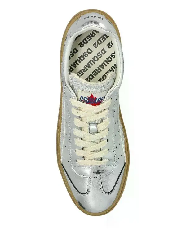 Dsquared2 Rider Leather Sneakers - Metallic