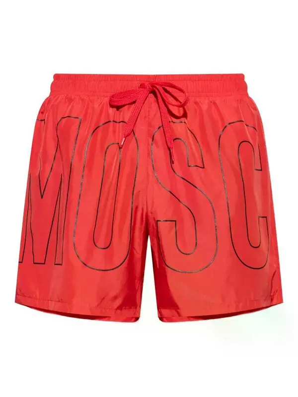 Moschino Logo-print Swim Shorts - Red