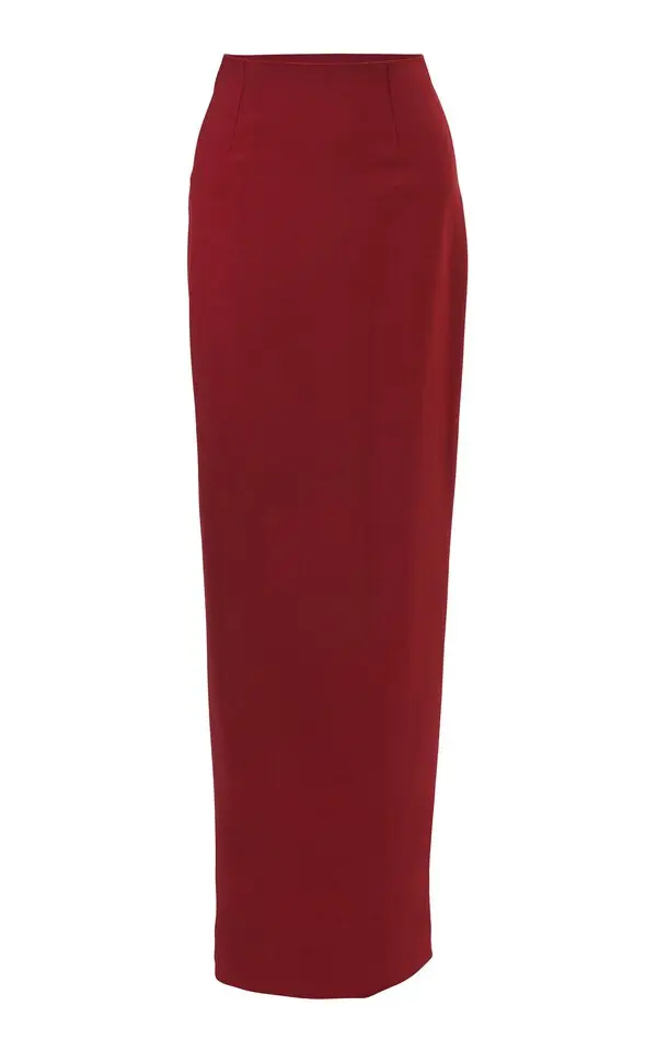 Carolina Herrera Floor-length Tailored Pencil Skirt - Red