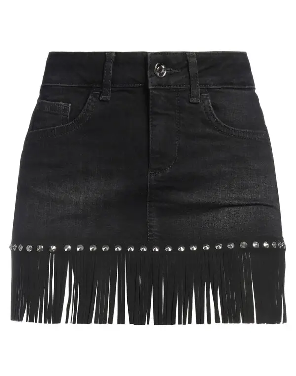 Liu Jo Pencil Denim Mini Skirt - Black