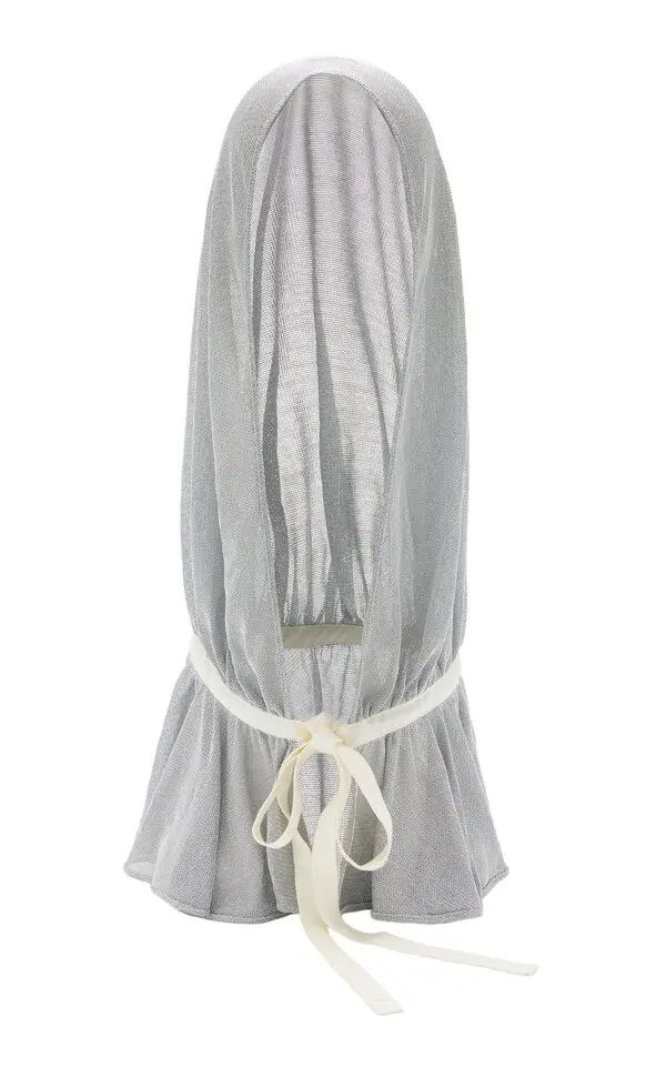 MEL USINE Jeanne Chainmail Knit Hood - Silver