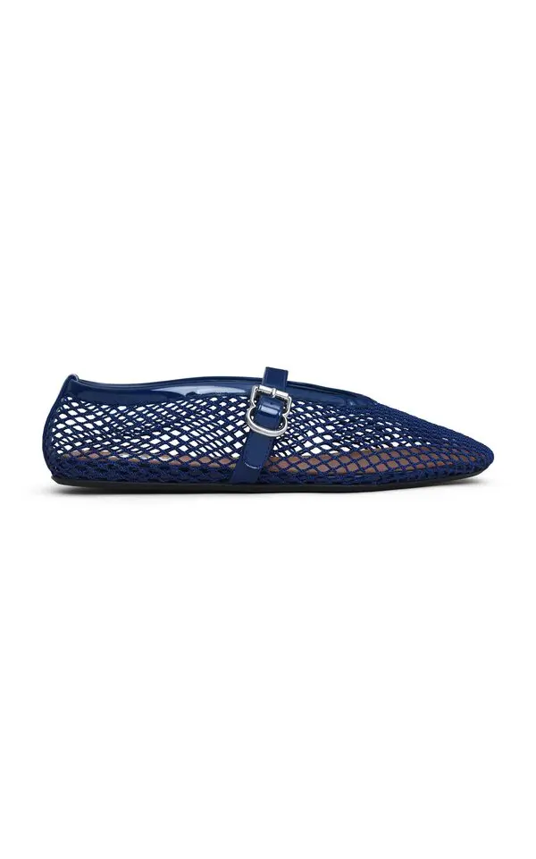 Alaïa Fishnet Ballet Flats - Blue