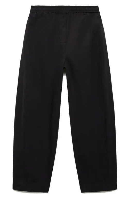 Mango Pull-on Stretch Cotton Pants