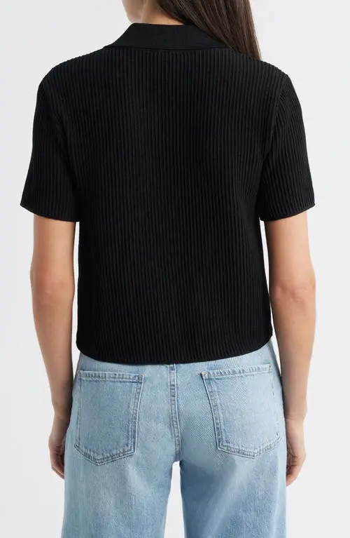MAVI Front Zip Ribbed Sweater