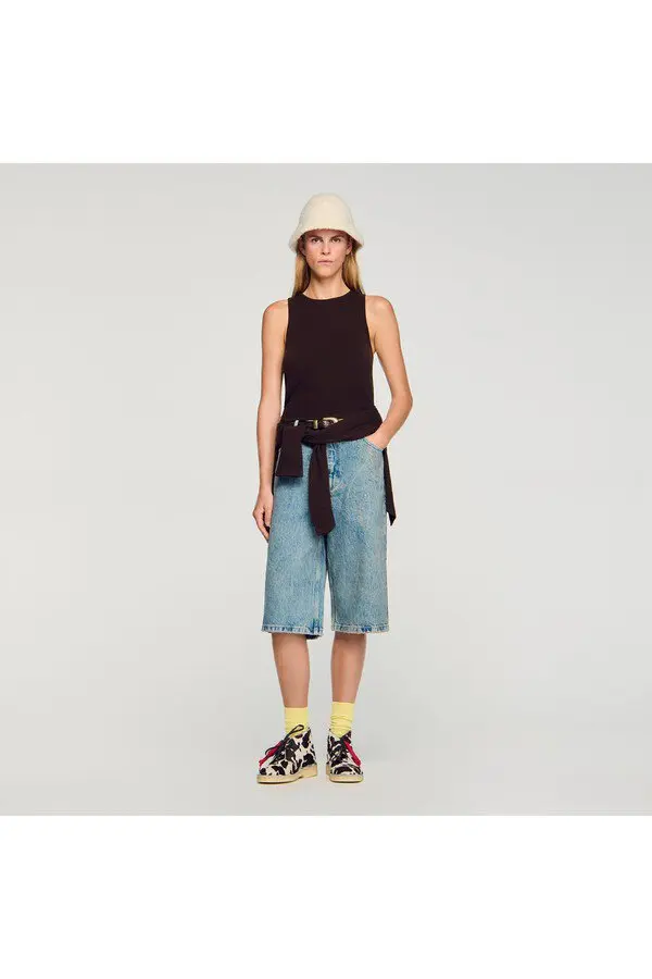 Sandro Sleeveless Fine Knit Vest