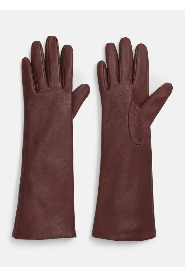 Vince Cashmere-lined Leather Gloves - Natural