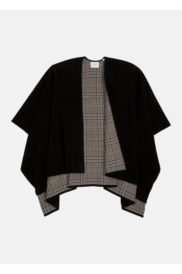 Vince Double-face Cashmere Cape - Black