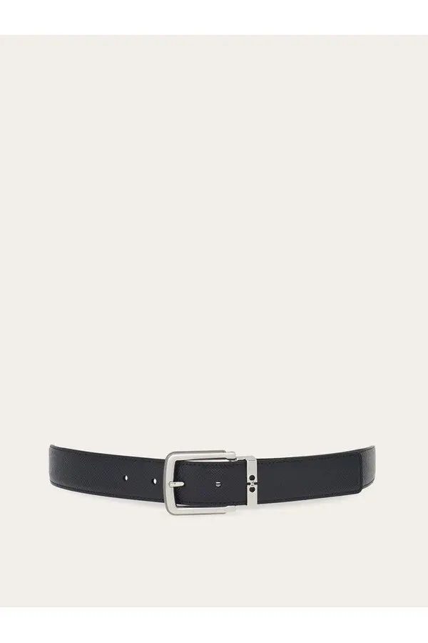 FERRAGAMO Reversible And Adjustable Belt - Black