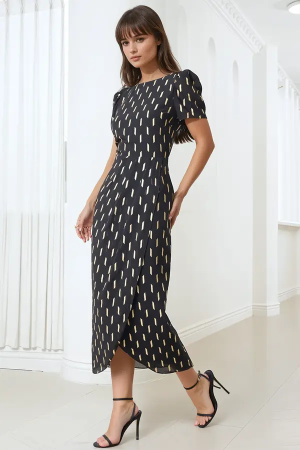 Yumi Kim Bristol Dash-foil Print Midi Dress