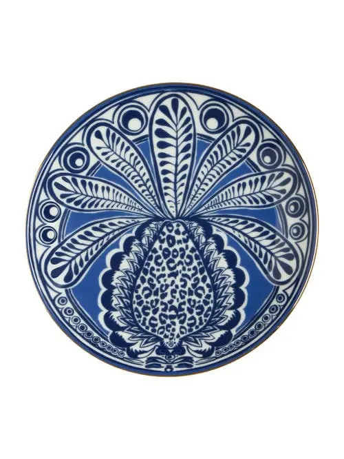 La DoubleJ Side Plate - Big Pineapple Blue