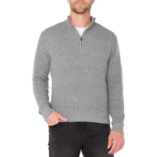 LIVERPOOL Quarter Zip Mock Neck Sweater