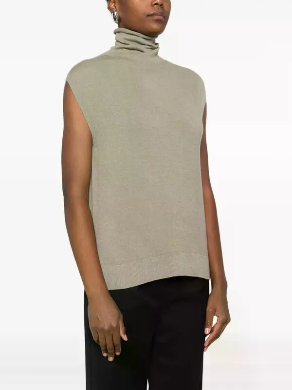 Antonelli Firenze Roll-neck Sleeveless Top