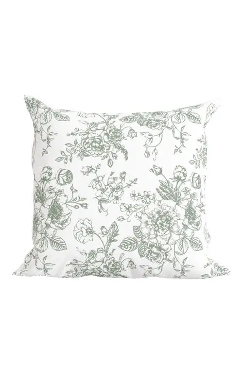 WINTERBORNE DECOR Floral Toile Pillow - Green