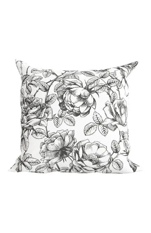 WINTERBORNE DECOR And White Floral Pillow - Black