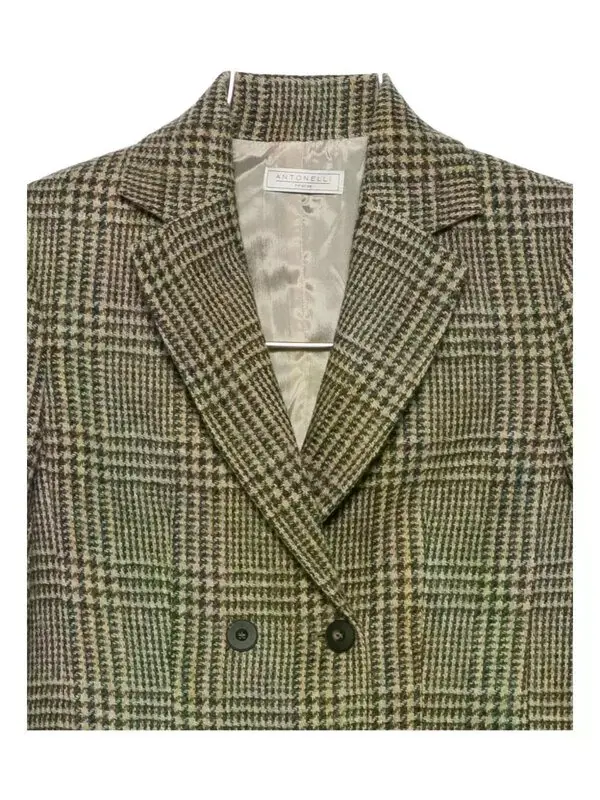 Antonelli Firenze Double-breasted Check-print Blazer