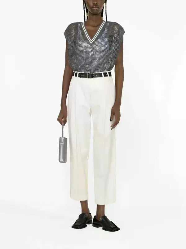 Brunello Cucinelli Cropped Cotton Trousers