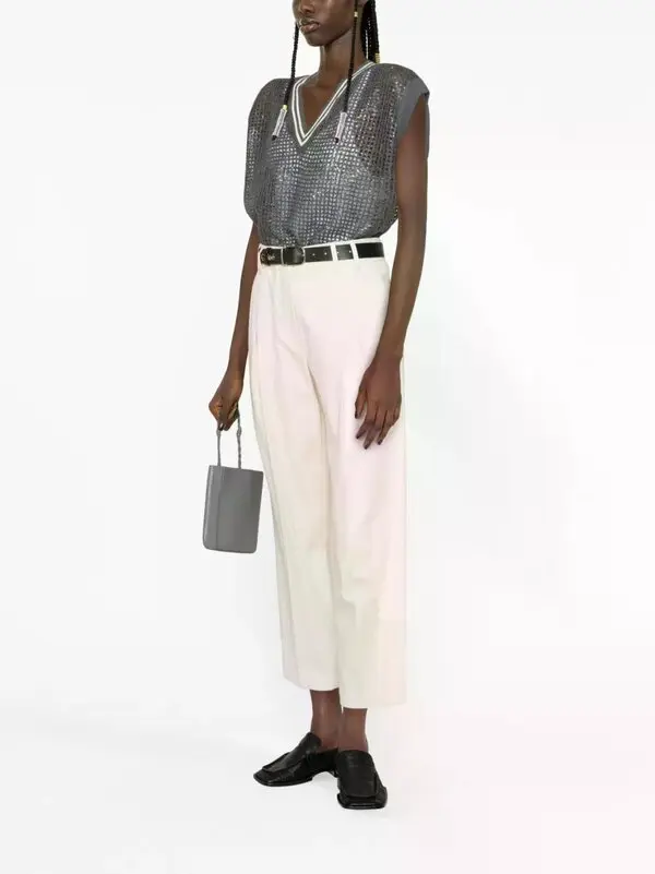Brunello Cucinelli Cropped Cotton Trousers