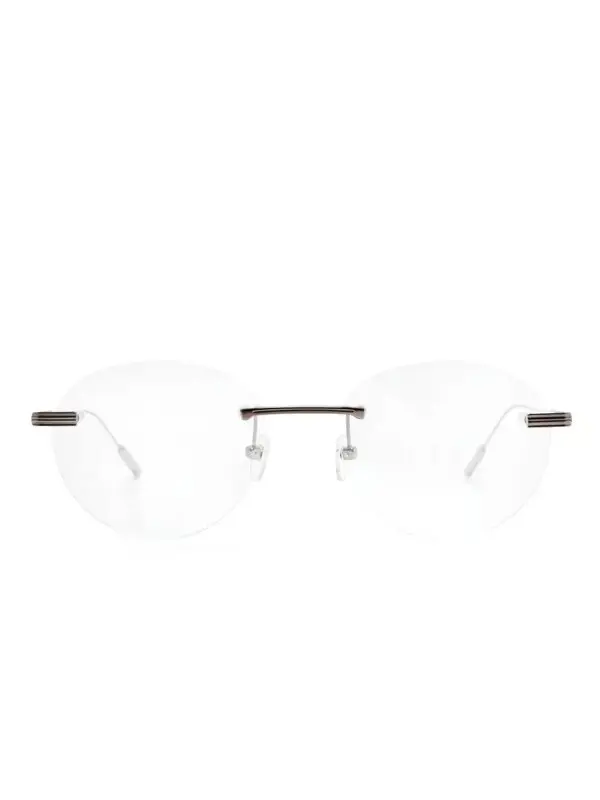 Zegna Rimless Round-frame Glasses - Silver