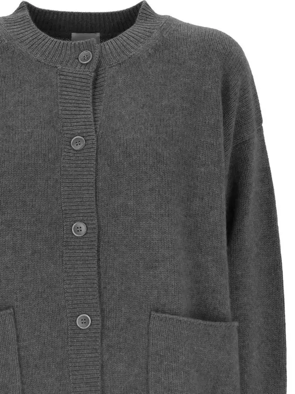 MADELEINE THOMPSON Wool Blend Cardigan - Grey