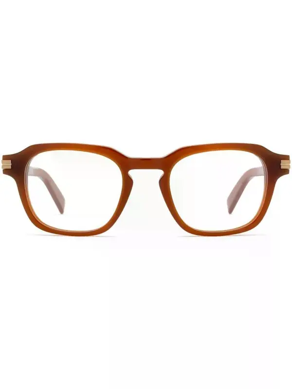 Zegna Square Frame Glasses - Brown