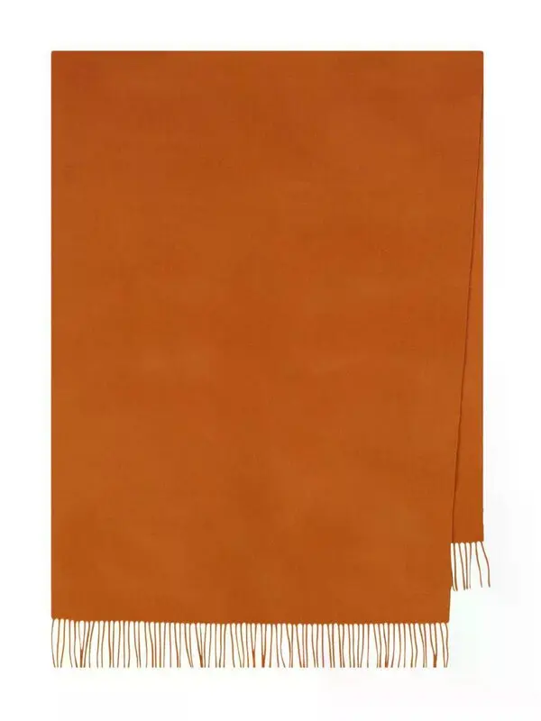 Max Mara Fringed Cashmere Scarf - Orange