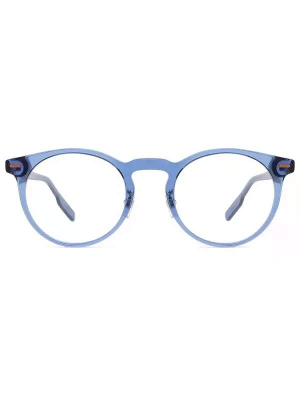 Zegna Round Frame Eyeglasses - Blue