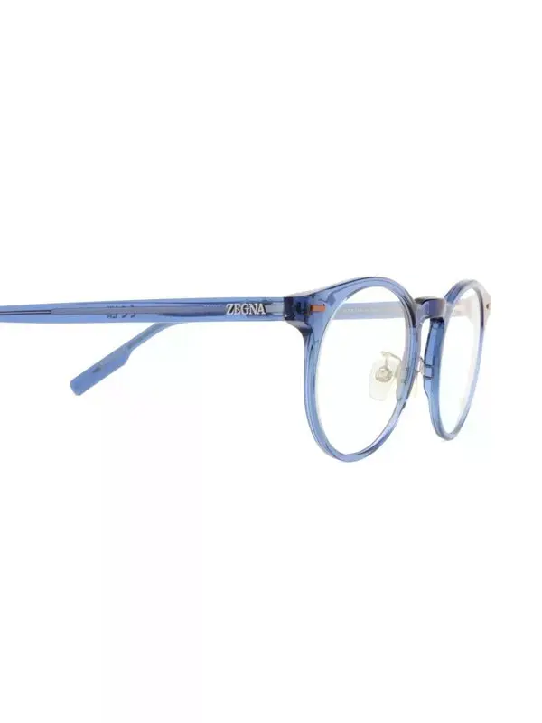 Zegna Round Frame Eyeglasses - Blue