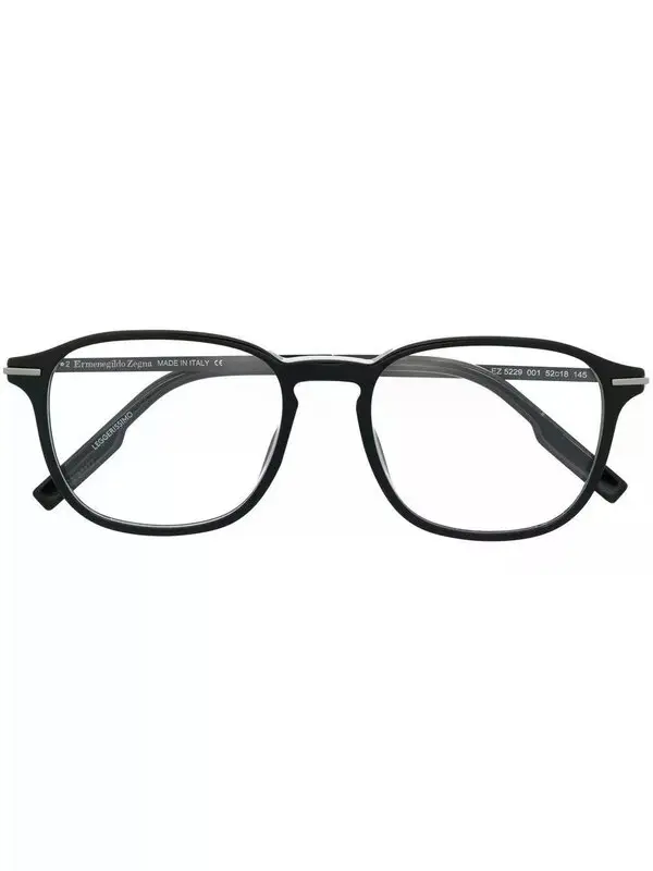 Zegna Round Frame Eyeglasses - Black