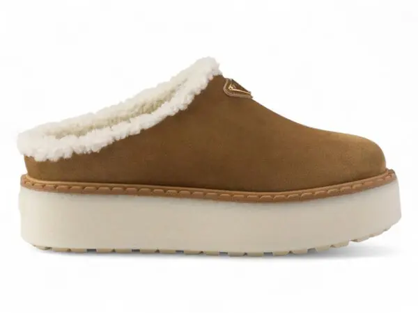 Prada Suede Clogs - Cinnamon