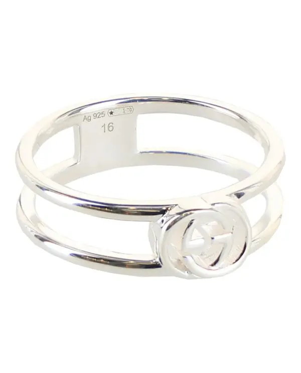 Gucci Interlocking G Cutout Ring - Silver