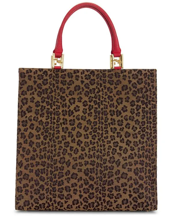FWRD RENEW Fendi Leopard Print Tote Bag