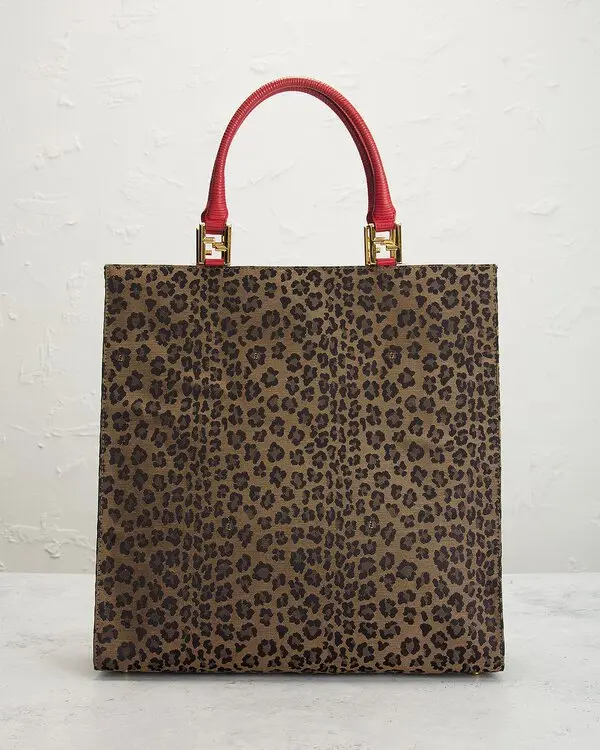 FWRD RENEW Fendi Leopard Print Tote Bag