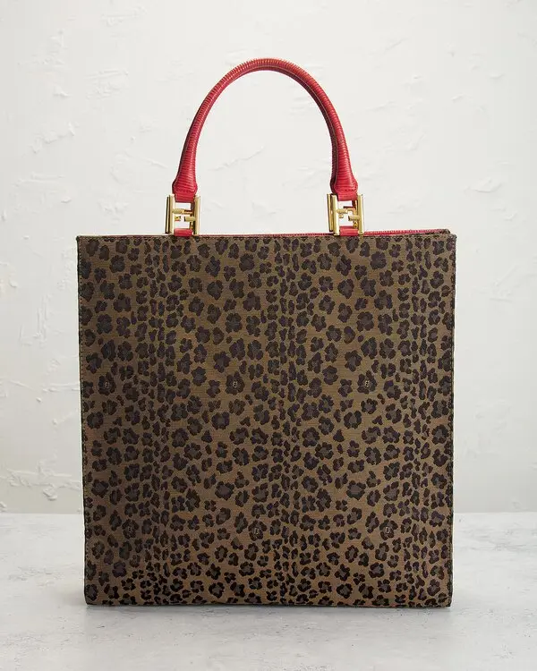 FWRD RENEW Fendi Leopard Print Tote Bag