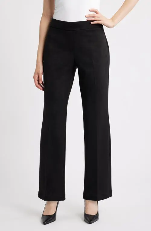 KASPER Faux Suede Pull-on Pants
