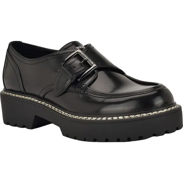 Calvin Klein Saundee Monk Strap Loafer - Black