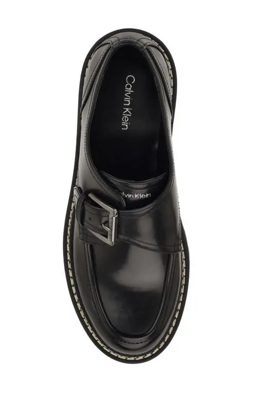 Calvin Klein Saundee Monk Strap Loafer - Black