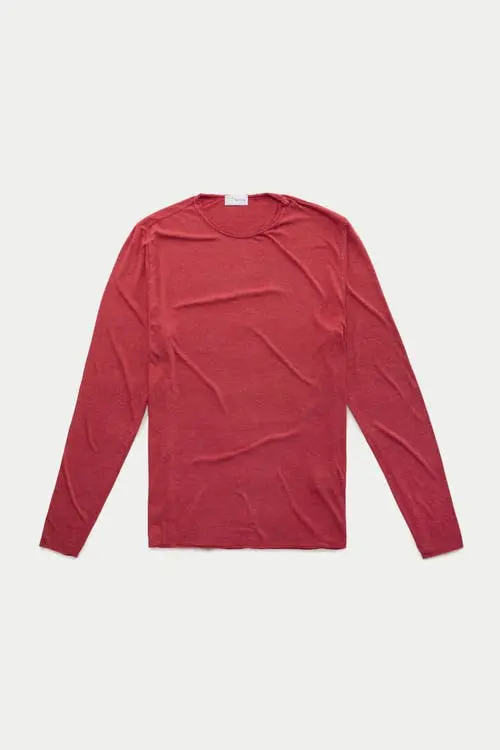 WOLF VS. GOAT (WVG) Sorona Longsleeve Roll Neck T-shirt - Red