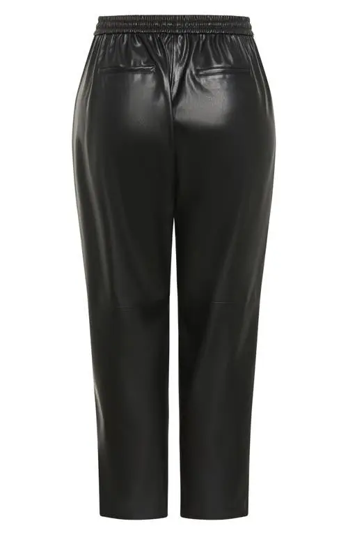 City Chic Mia Faux Leather Straight Leg Pants